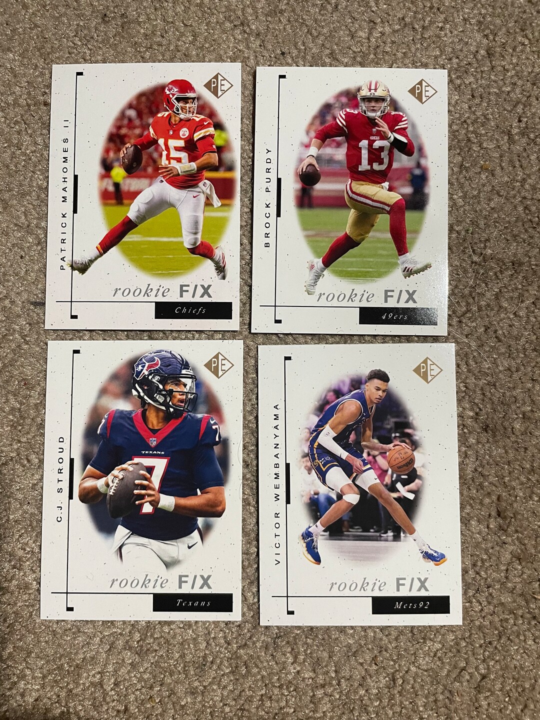Mahomes/purdy/stroud/wembanyama. 400 Cards 100 of Each Card Shown - Etsy