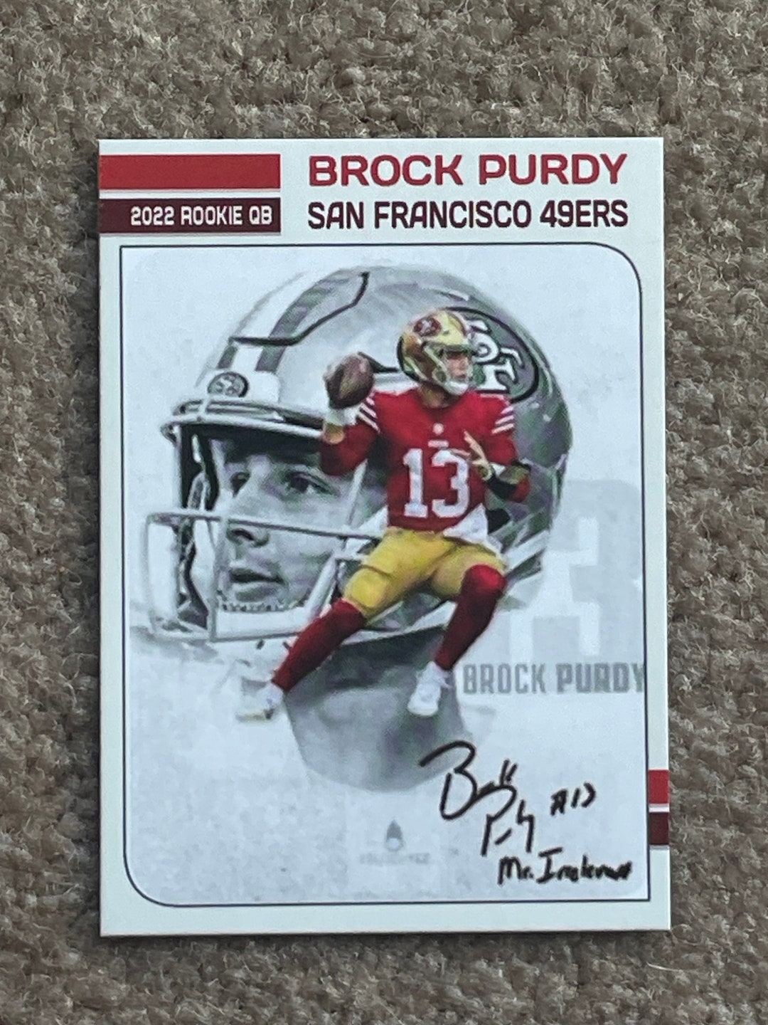 Only 50 Brock Purdy Facsimile Autograph Rookie Card - Etsy