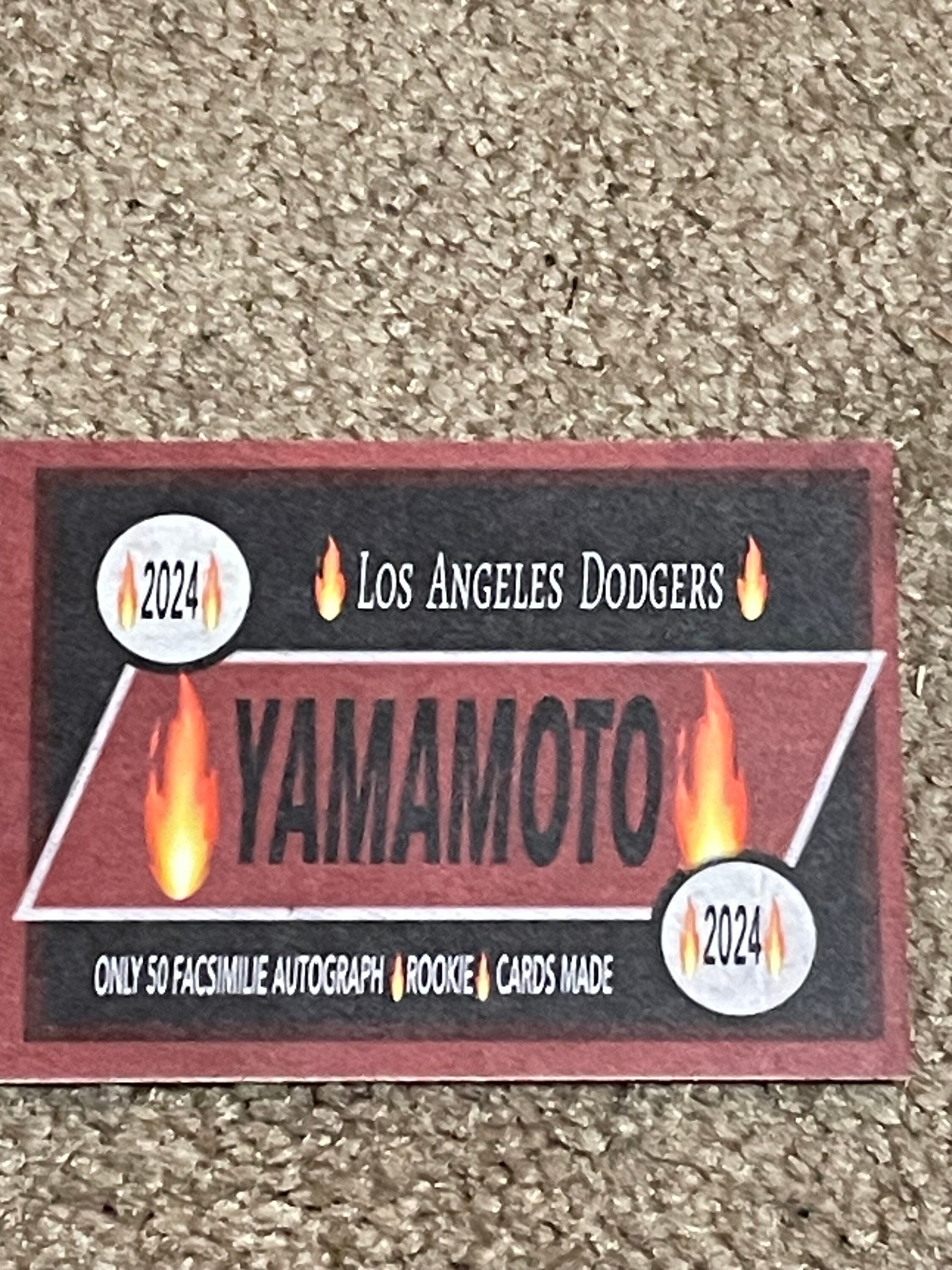 400 Yamamoto 2024 Custom Facsimile Autograph Rookie Card Lot Los ...