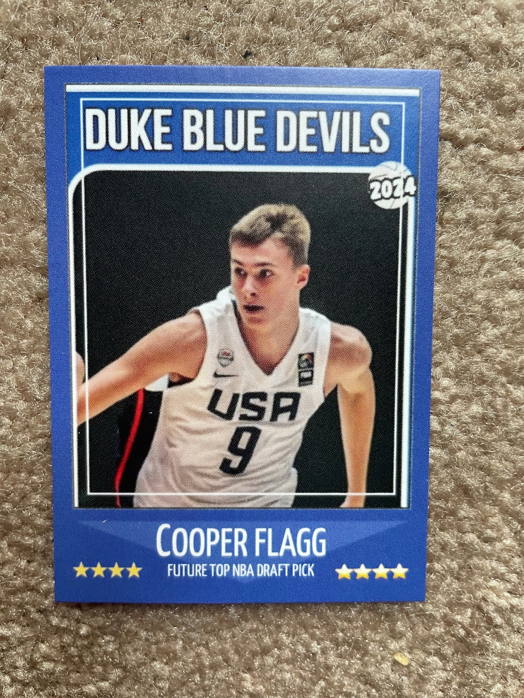 Only 50 Cooper Flagg Custom Rookie Card Duke Bound - Etsy