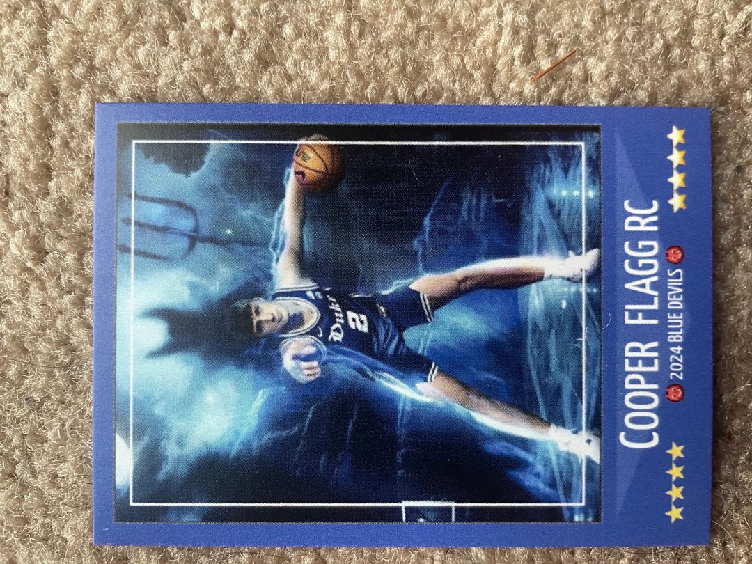 Only 50 Cooper Flagg Custom Rookie Card Duke Blue Devils - Etsy