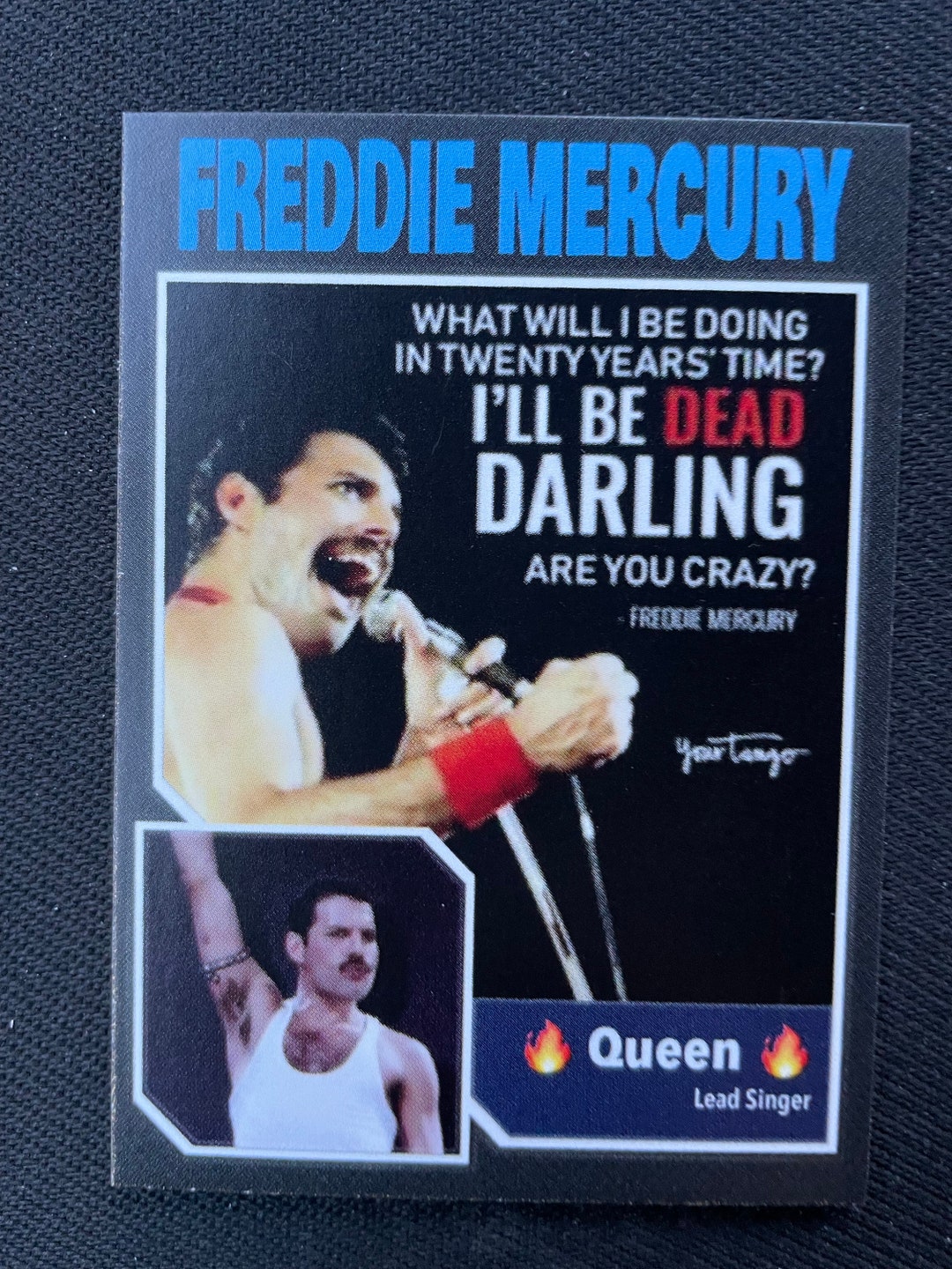 Only 50 Freddie Mercury Queen Custom Card - Etsy