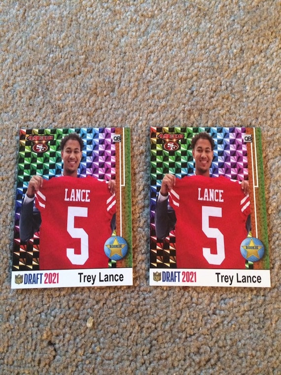 Art & Collectibles 2021 Trey Lance Star Custom Rookie Two Card Lot ...