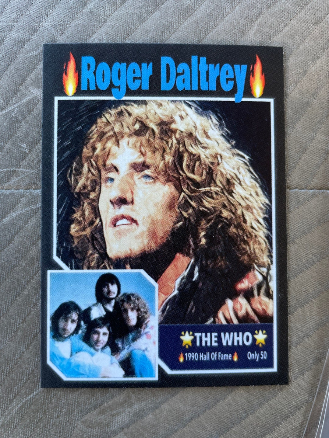 Only 50 the Who Lead Singer Roger Daltrey Custom HOF Card - Etsy