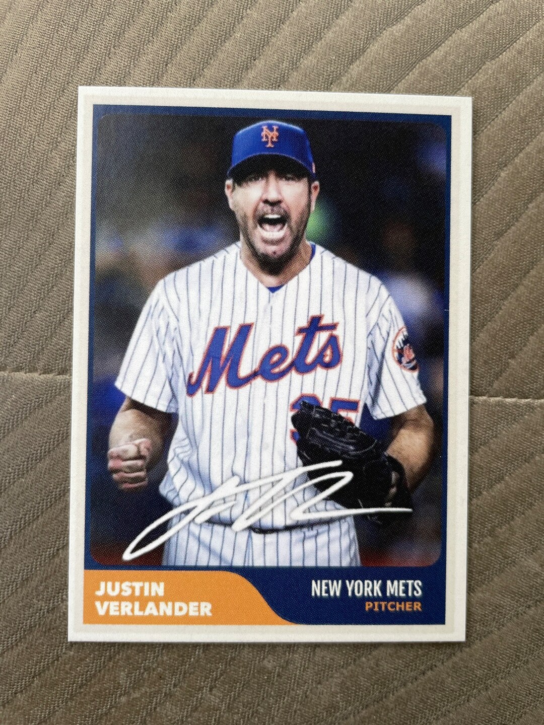 Only 50 Justin Verlander Custom Facsimile Autograph 2023 New York Mets ...