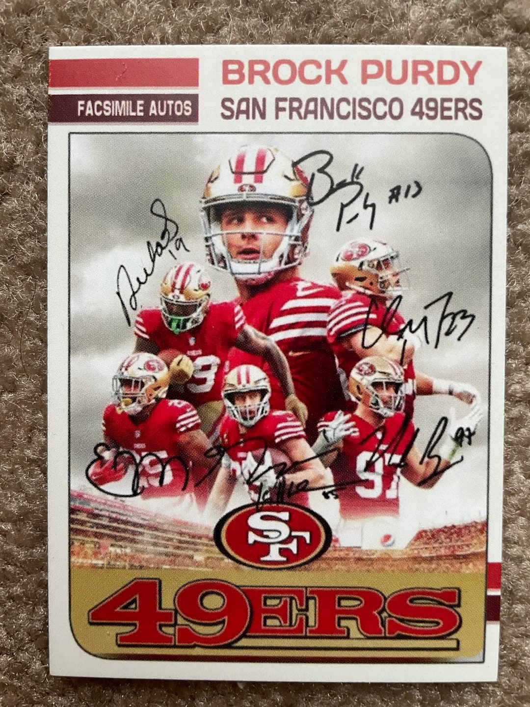 Only 50 Brock Purdy and 49ers Tram Custom Rookie Facsimile Autograph ...