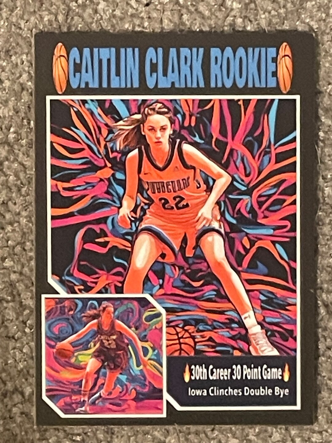 Caitlin Clark Custom Rookie College Card Basketball Superstar Only 50 ...