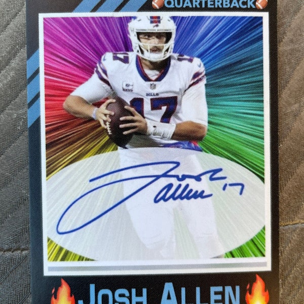 Josh Allen Autographed Card - Etsy