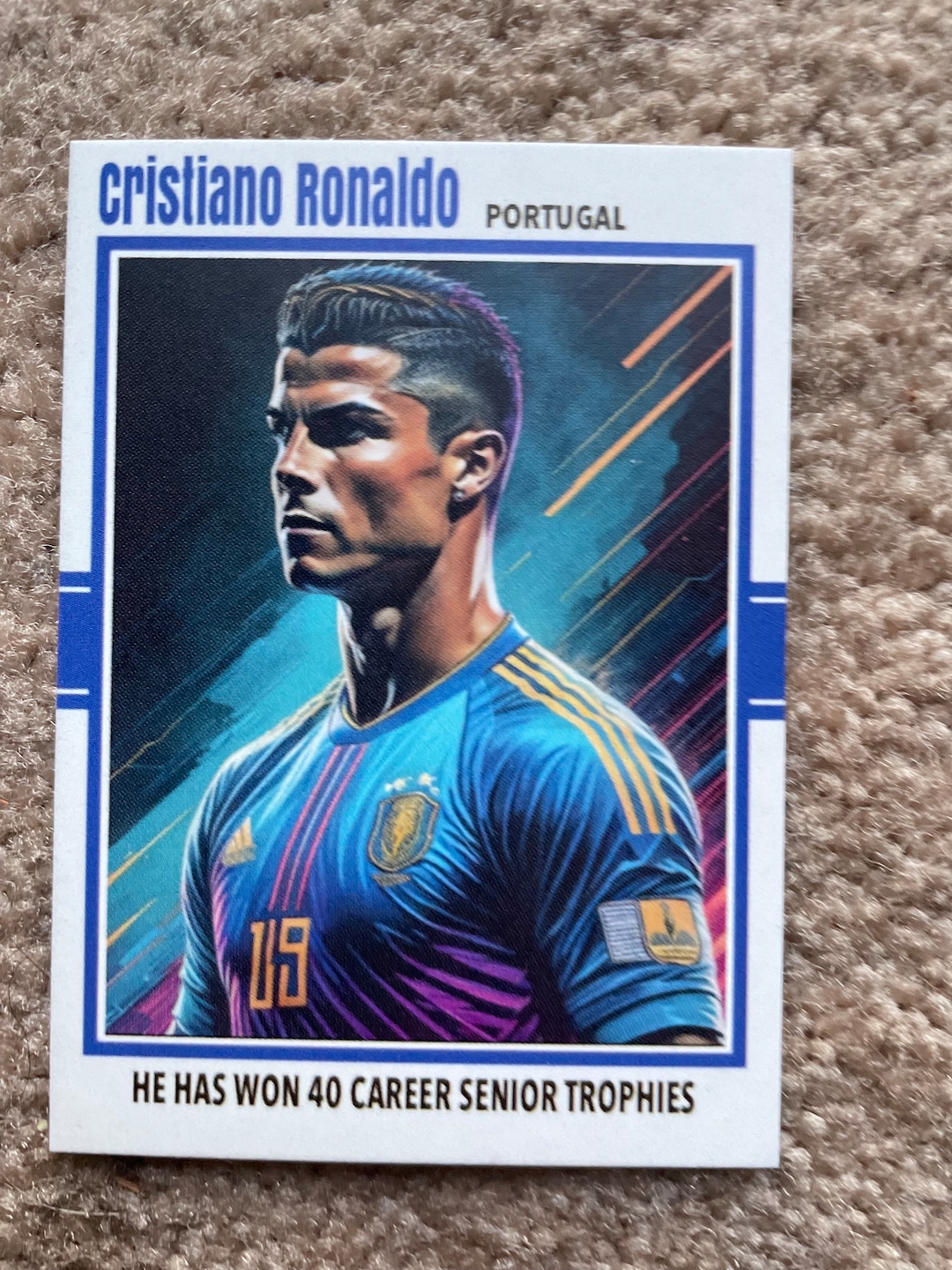 Only 50 Cristiano Ronaldo Customs Card - Etsy