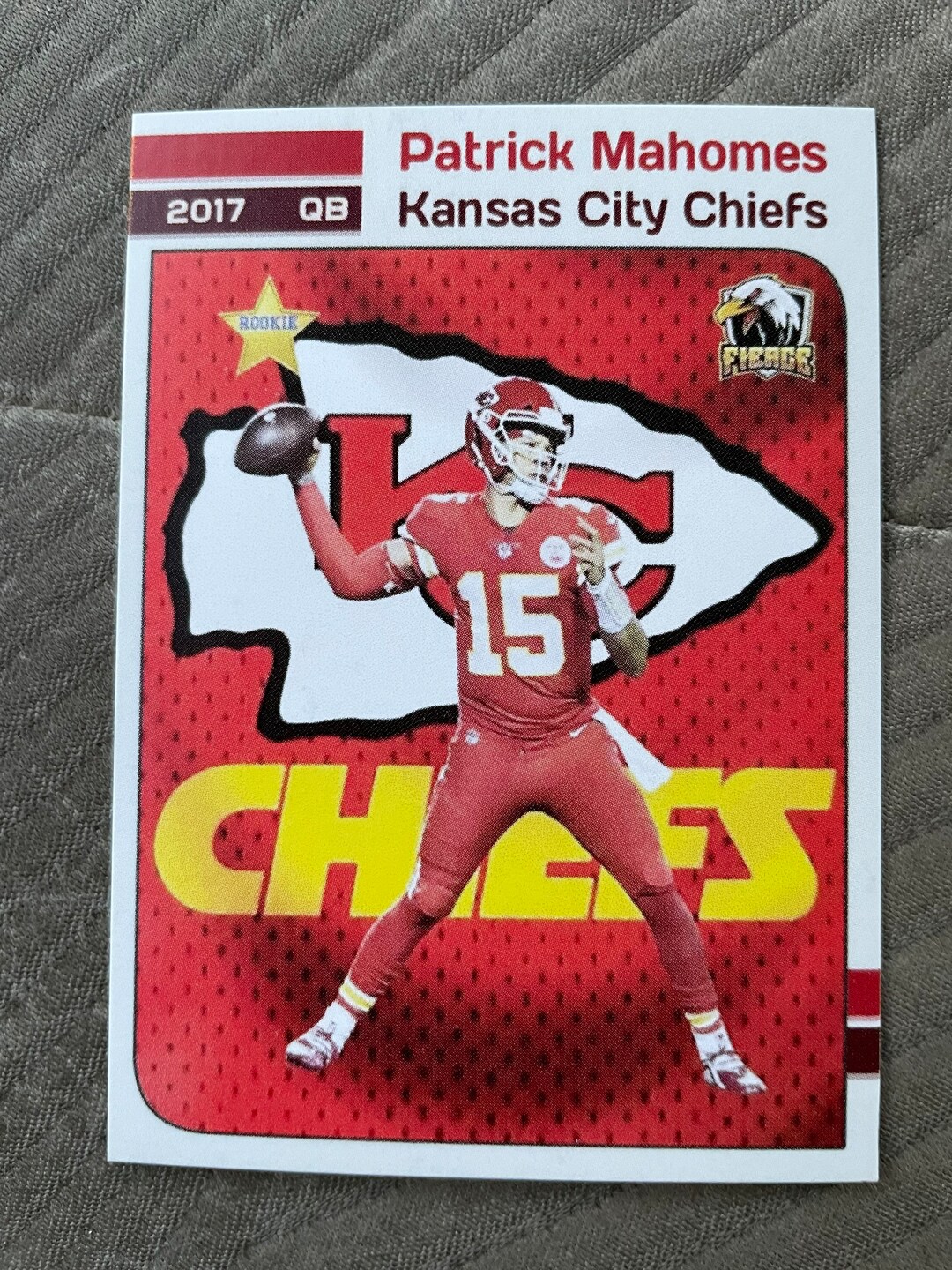 Only 50 Patrick Mahomes Custom 2917 Rookie Card Kansas City Chiefs ...