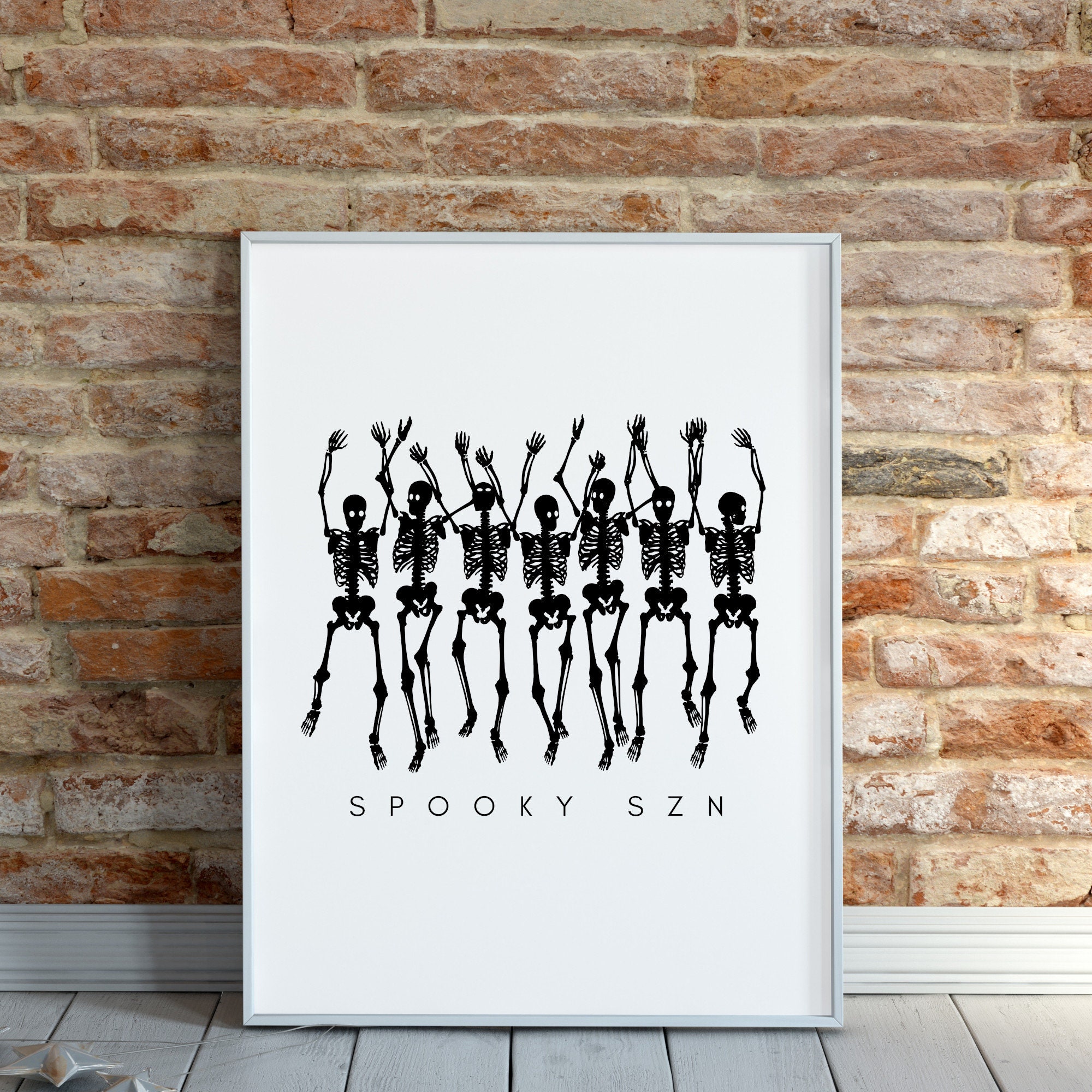 Halloween Skeleton Art Set, Halloween Decor, Halloween Printables ...