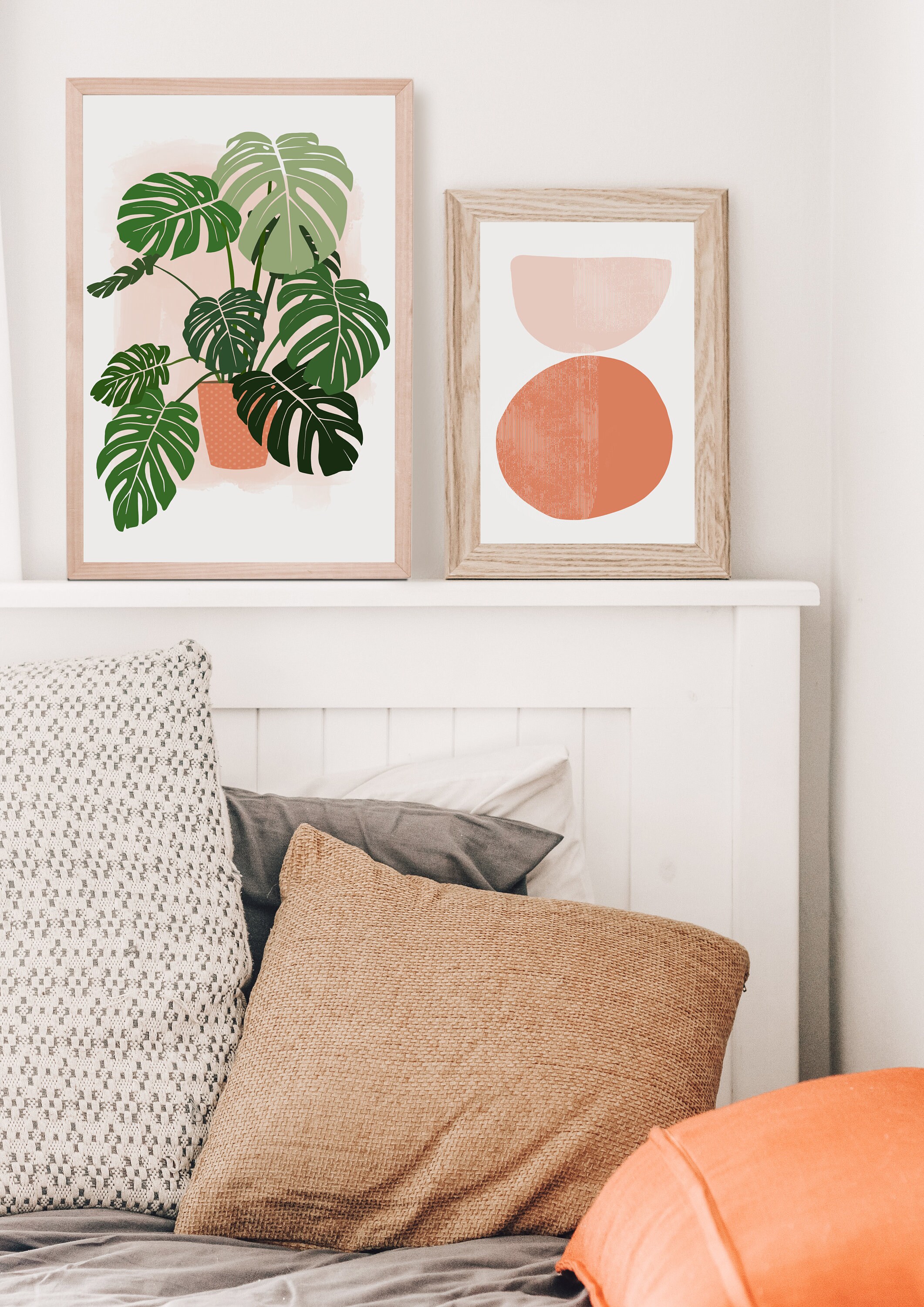 Printable Art, Monstera Art Print, Leaf Wall Art, Modern Art, Digital ...