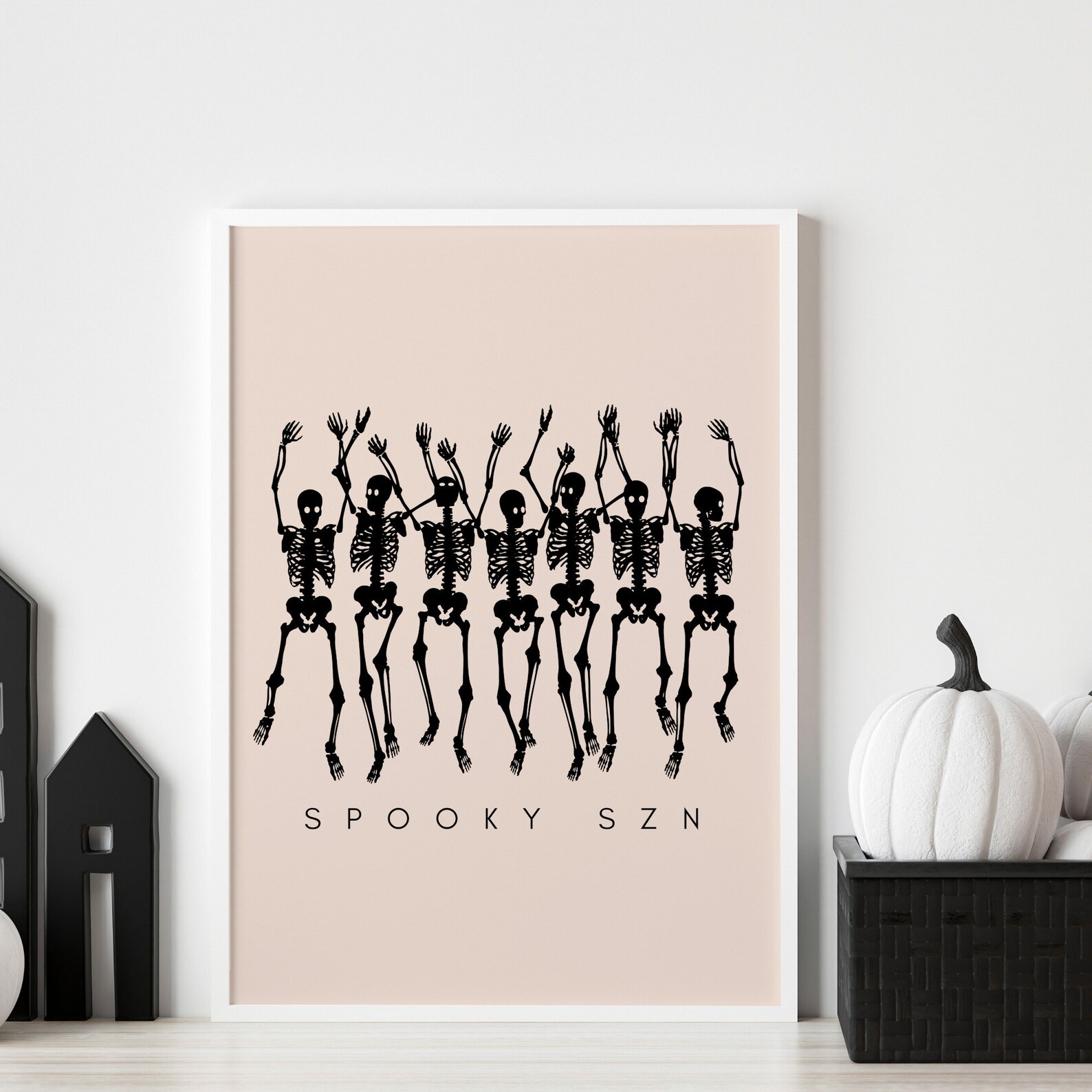 Halloween Skeleton Art Set Halloween Decor Halloween - Etsy