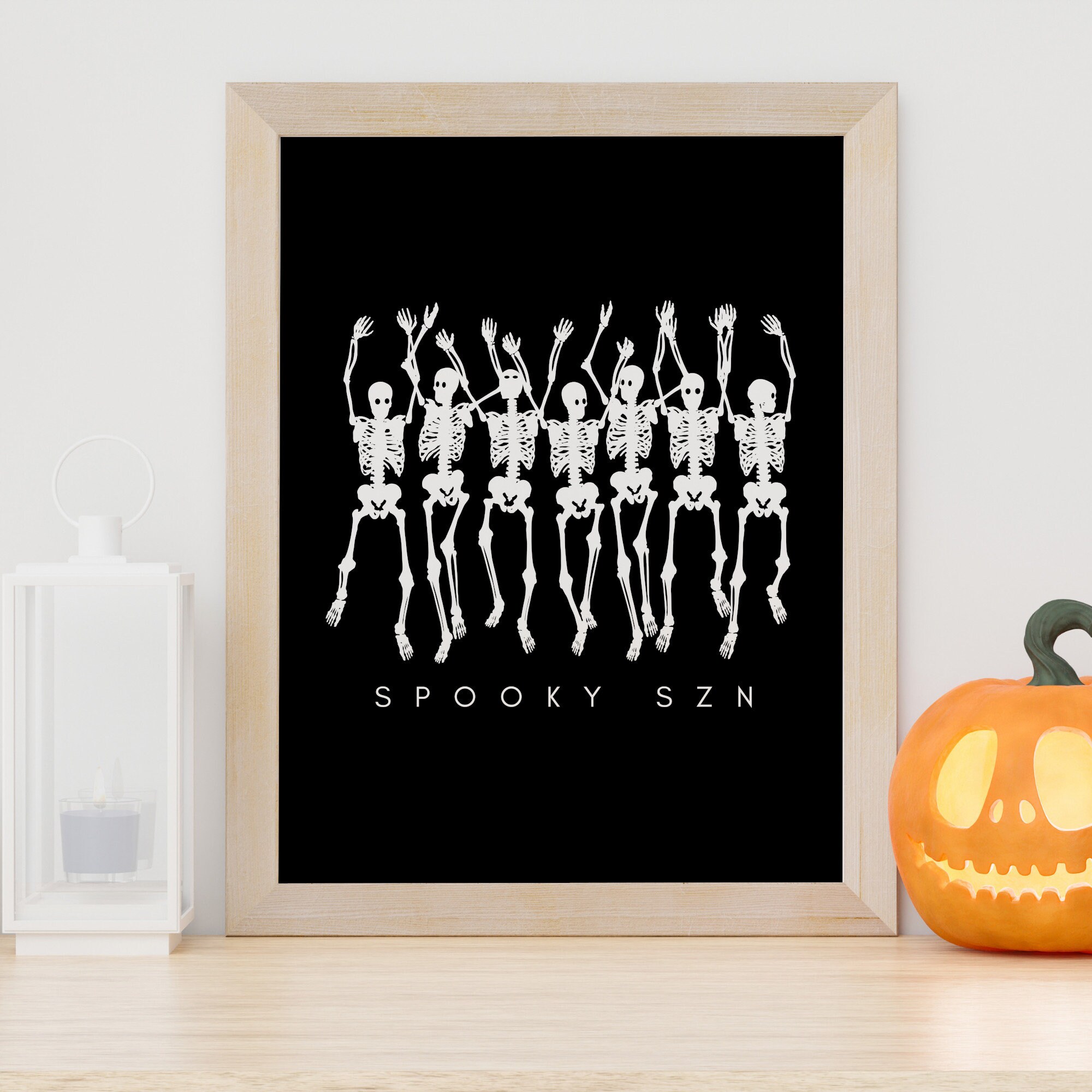 Halloween Skeleton Art Set Halloween Decor Halloween - Etsy