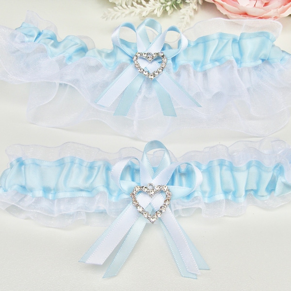 Blue White Garter - Etsy