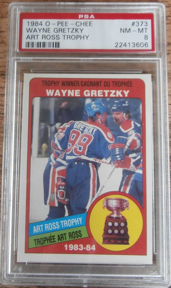 Memorabilia 1984-85 O Pee Chee All-Star #208 Wayne Gretzky Edmonton Oilers Graded PSA NM-MT 8 ...