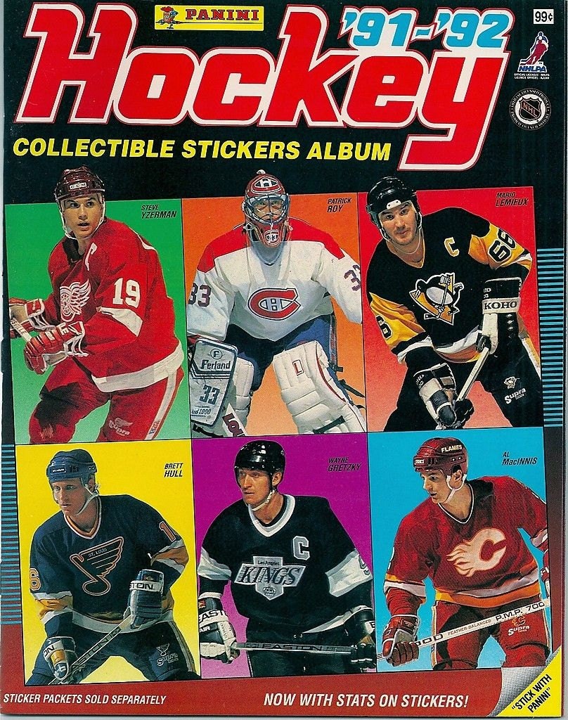 1991-92 Panini Hockey Sticker NHL Set With Album Gretzky, Roy Etc. - Etsy