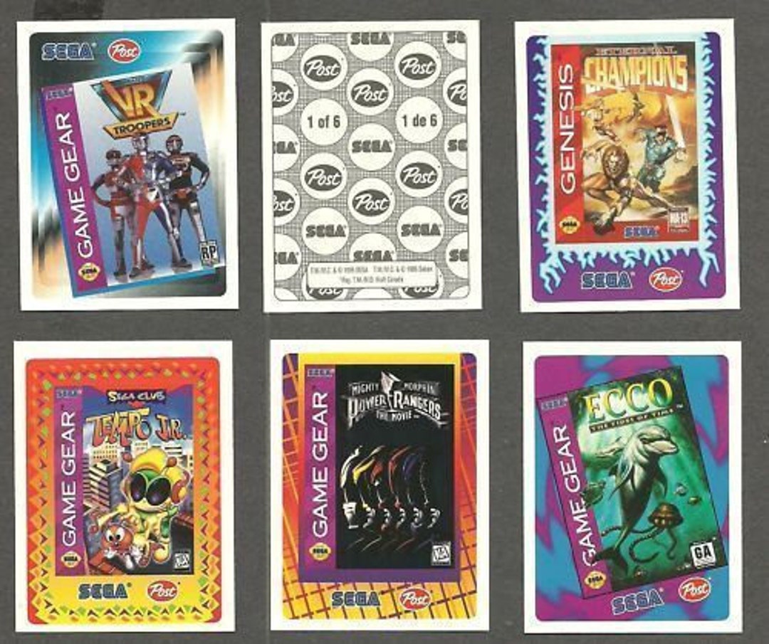 1995 Post Canada Sega Genesis Game Stickers, Set of 6 - Etsy