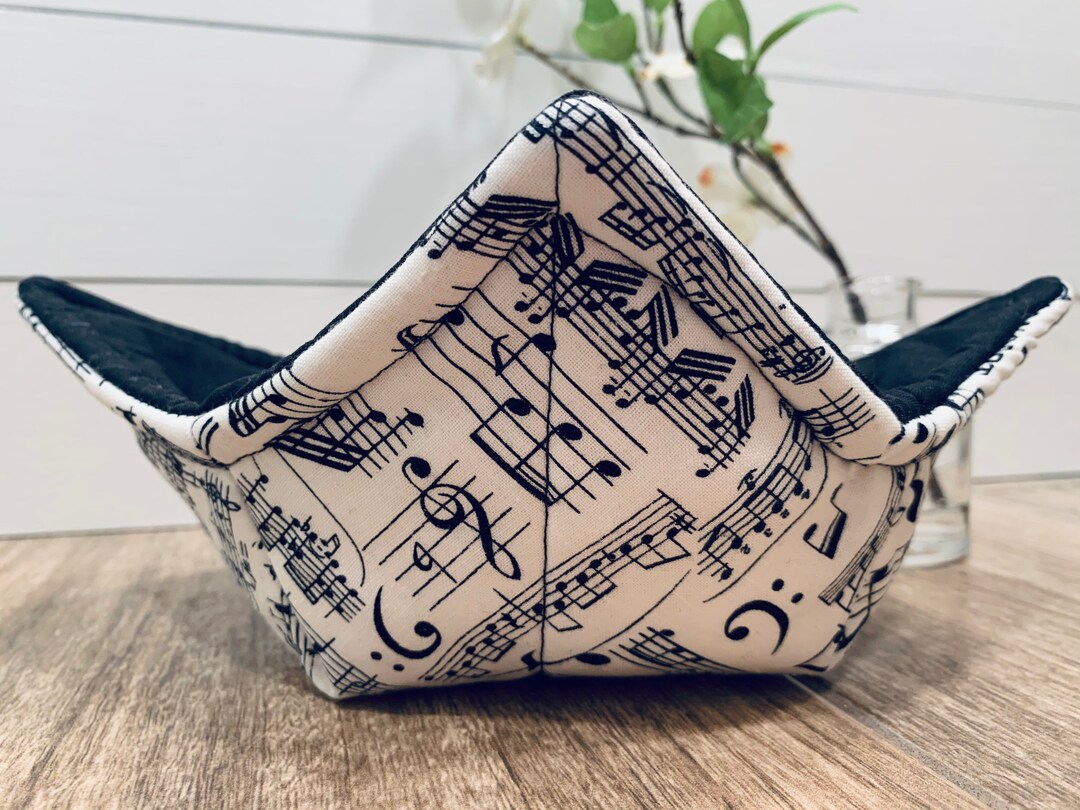 Music Bowl Cozy, Musical Notes, Music Teacher Gift, Music Lover ...