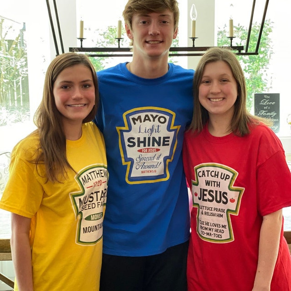 Christian Condiments Shirts catch up With Jesus. Faith of - Etsy