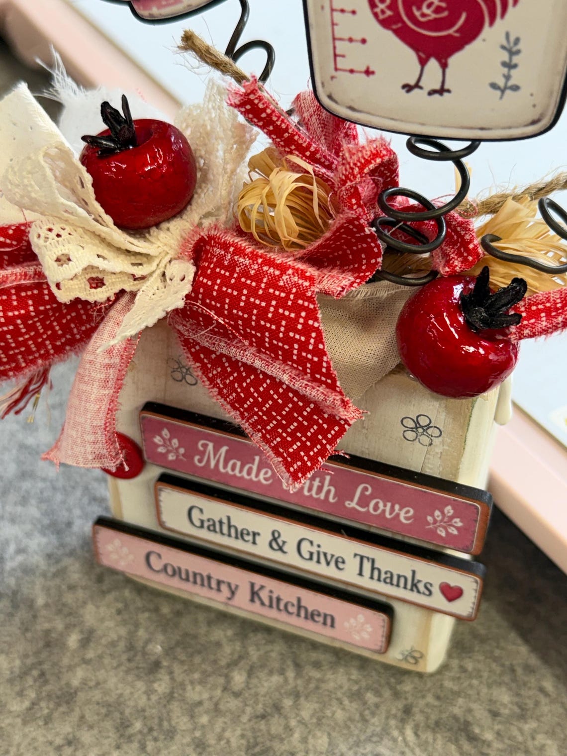 Red & Pink Baking Springy Thingy Sign, Premium Tier Tray Decor, Coffee ...
