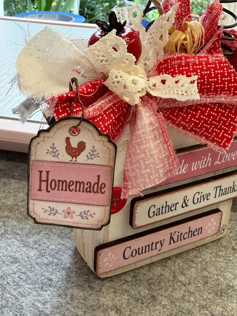 Red & Pink Baking Springy Thingy Sign, Premium Tier Tray Decor, Coffee ...