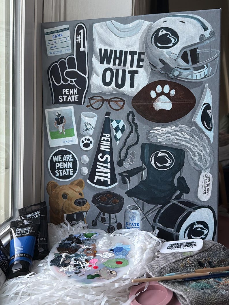 Penn State Collage Art Print | PSU Nittany Lions Memorabilia Wall Art ...