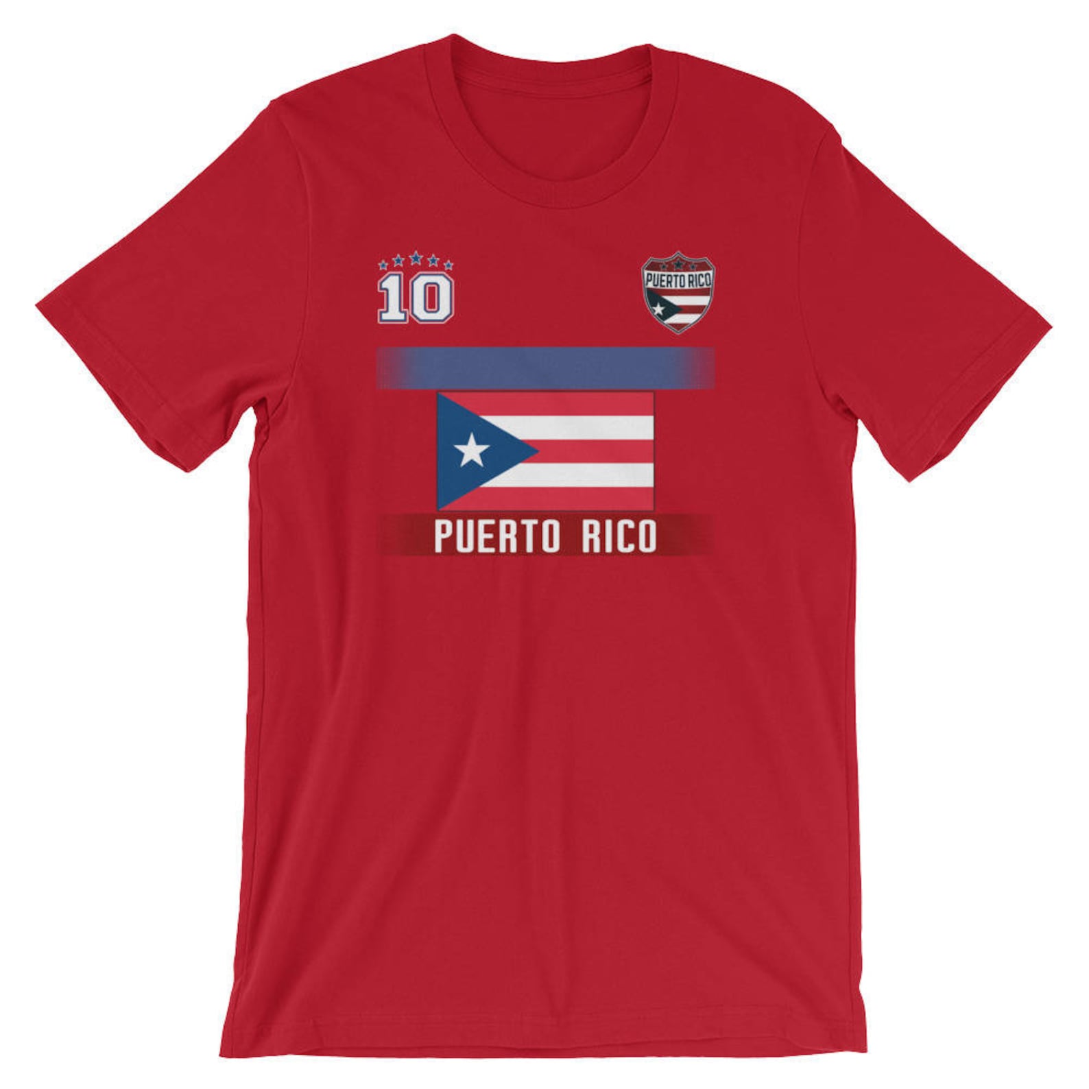 Puerto Rico Soccer Jersey with Flag / Original National Soccer | Etsy