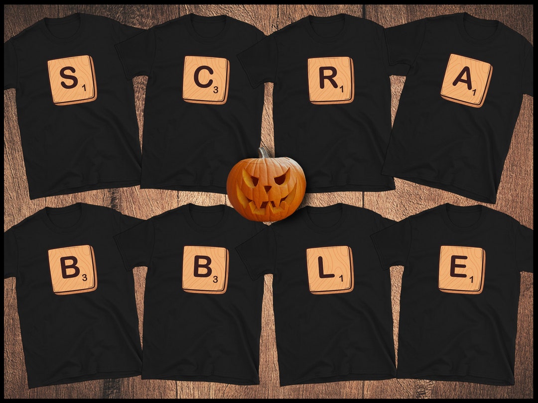Customizable Scrabble Tile Shirt: Halloween Costume Tee - Etsy