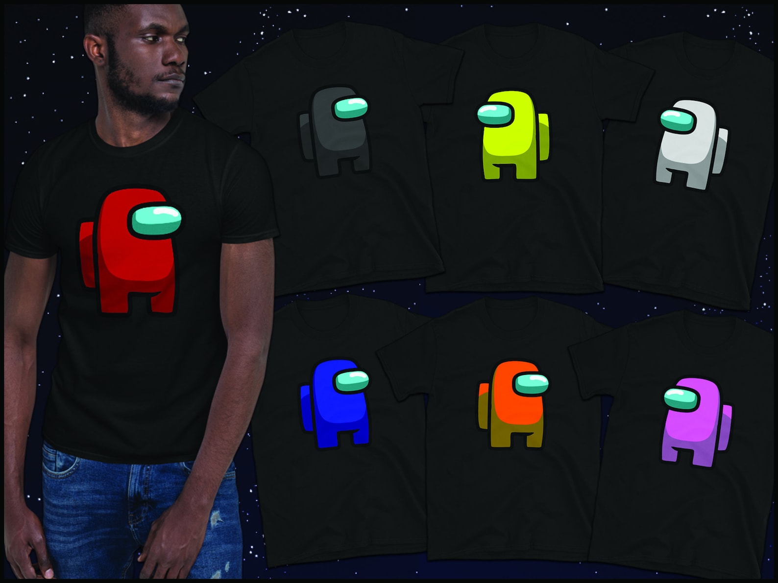 Among Us T-shirts Halloween Group Costume Shirts. Impostor - Etsy