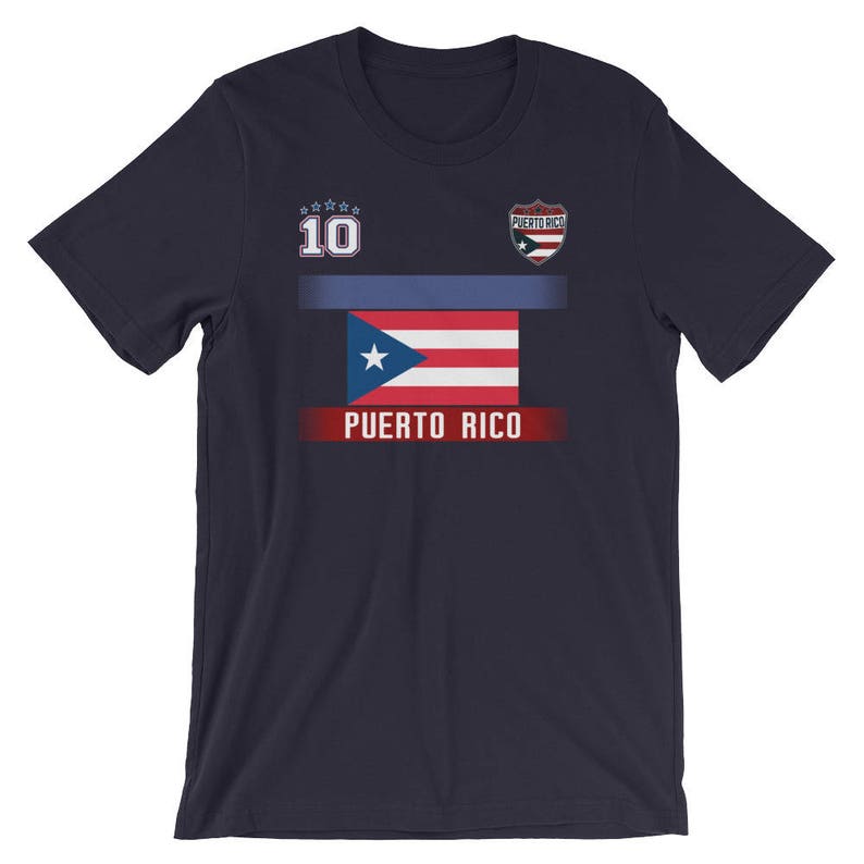 Puerto Rico Soccer Jersey With Flag / Original National Soccer Logo Fan ...