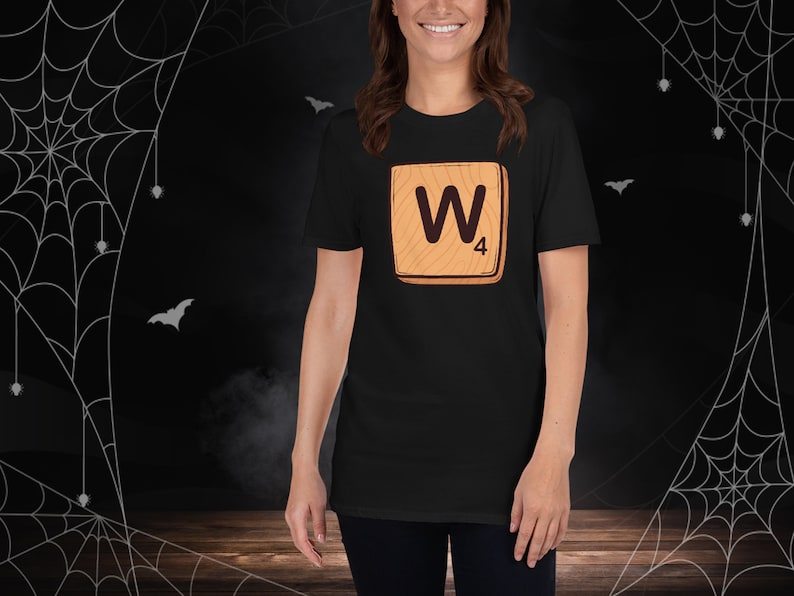 Customizable Scrabble Tile Shirt: Halloween Costume Tee - Etsy