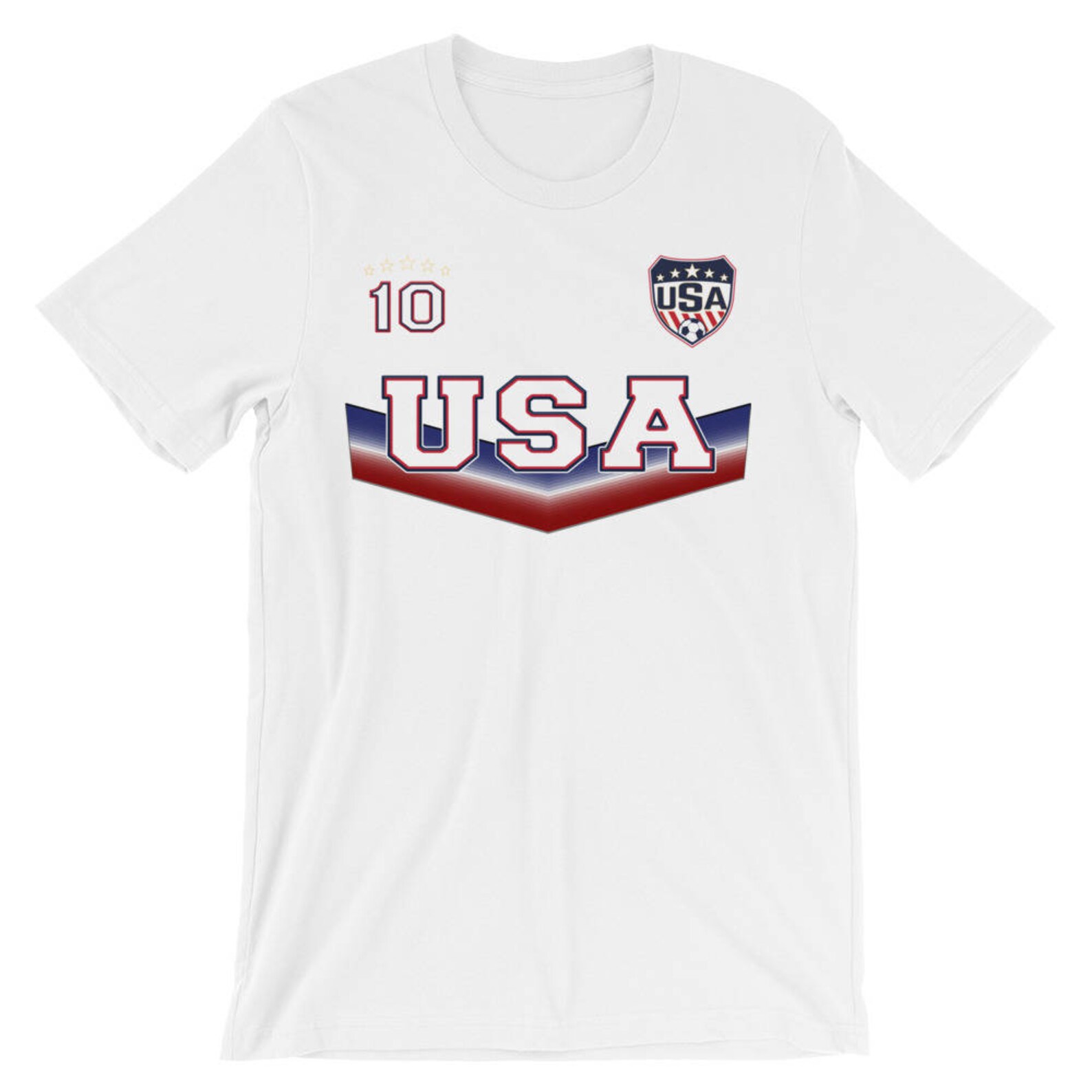 USA T-shirt With Team Number 10 Unisex Short Sleeve T-shirt - Etsy