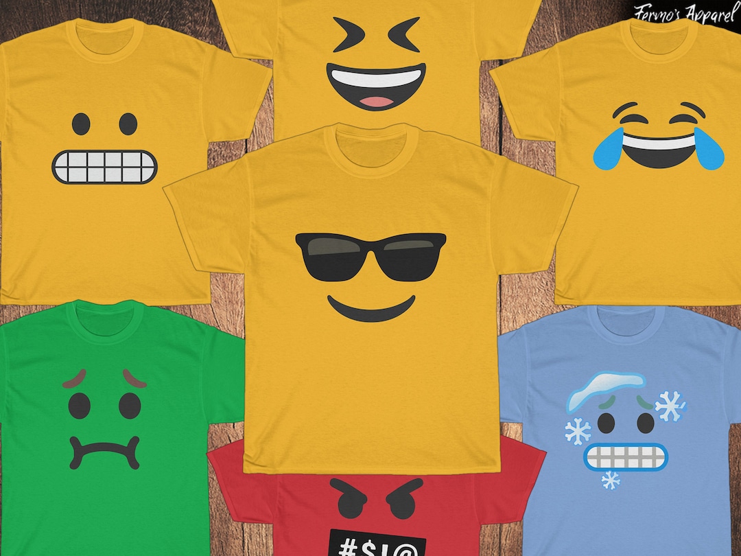 Emoticons DIY Costume T-shirts, Halloween Emoji Group Costume Shirts ...
