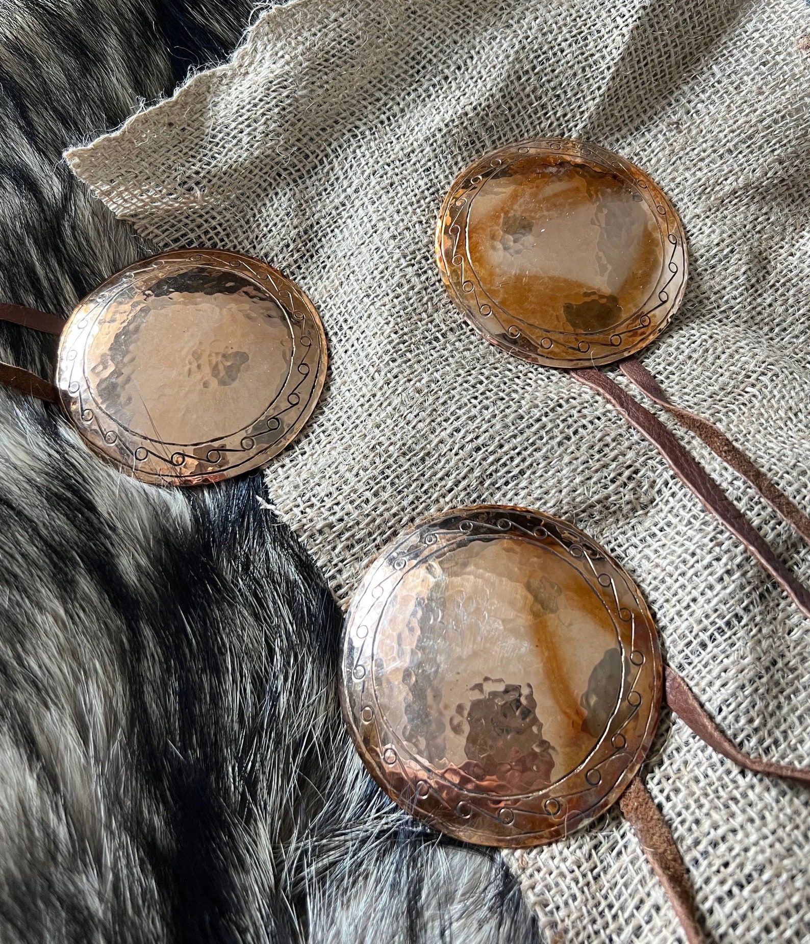 Shaman Copper Mirror With a Pattern, Toli, Panaptu, Kuzung - Etsy