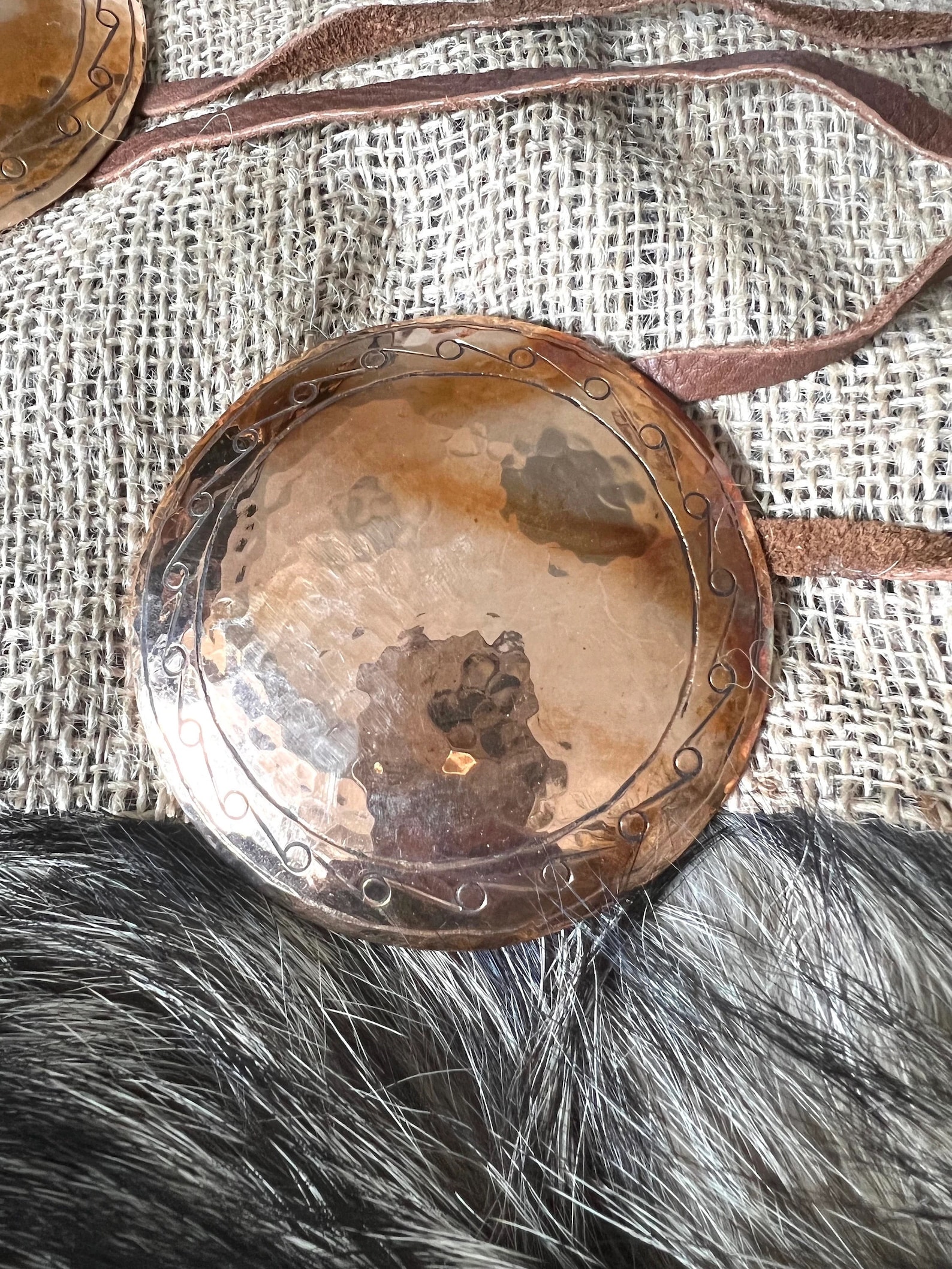 Shaman Copper Mirror With a Pattern, Toli, Panaptu, Kuzung - Etsy