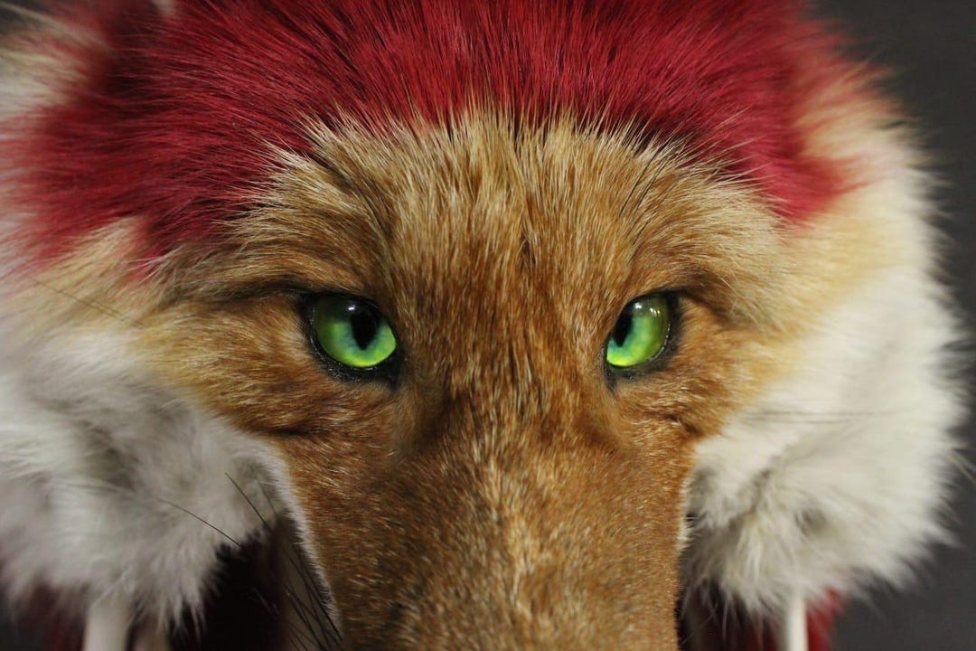 Real Fire Fox Shaman Headdress. - Etsy