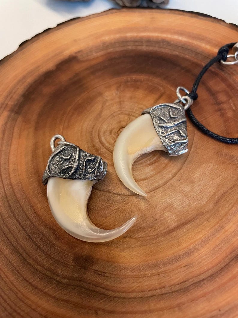 Real Lynx Claw Amulet Pendant With 925 Sterling Silver Cap - Etsy