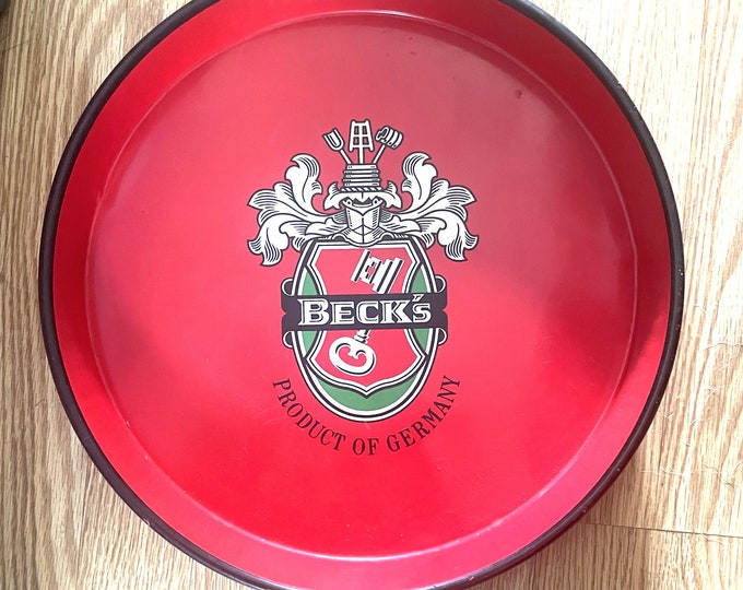 Vintage 1970s Beck's Beer, Round Metal Tray Made in Germany - Etsy