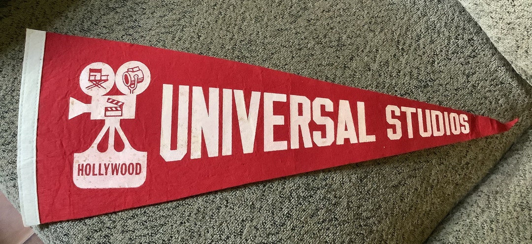 Vintage Hollywood Universal Studios Pennant Banner Souvenir California ...