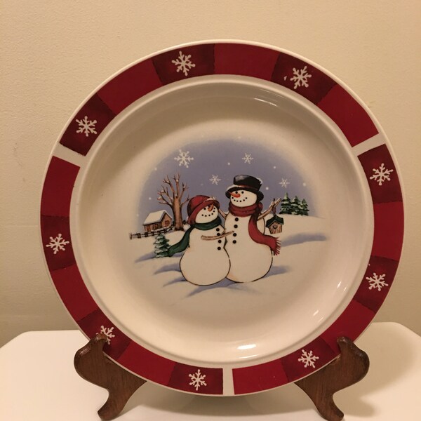 Snowman Plate - Etsy