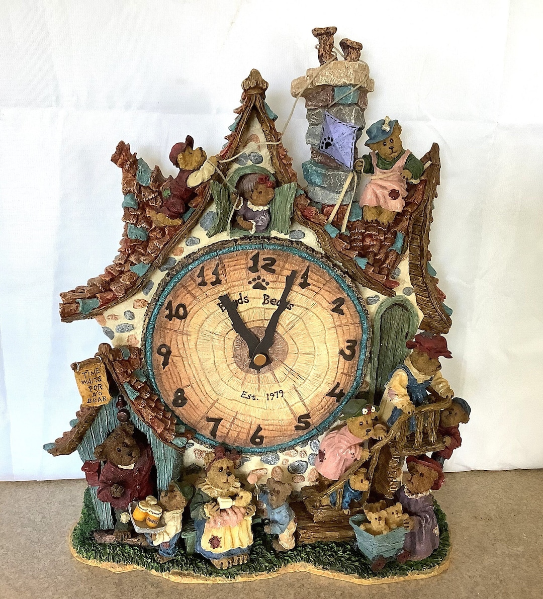 Vintage 1979 Boyds Bear Collector Clock by Danbury Mint working ...