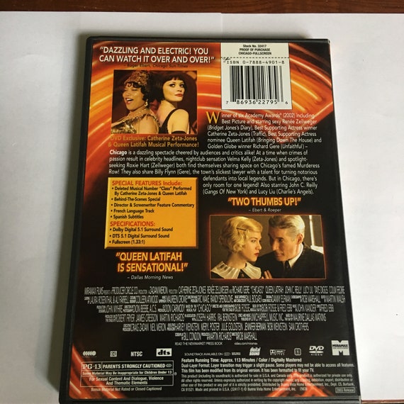 Chicago Gere Widescreen Dvd