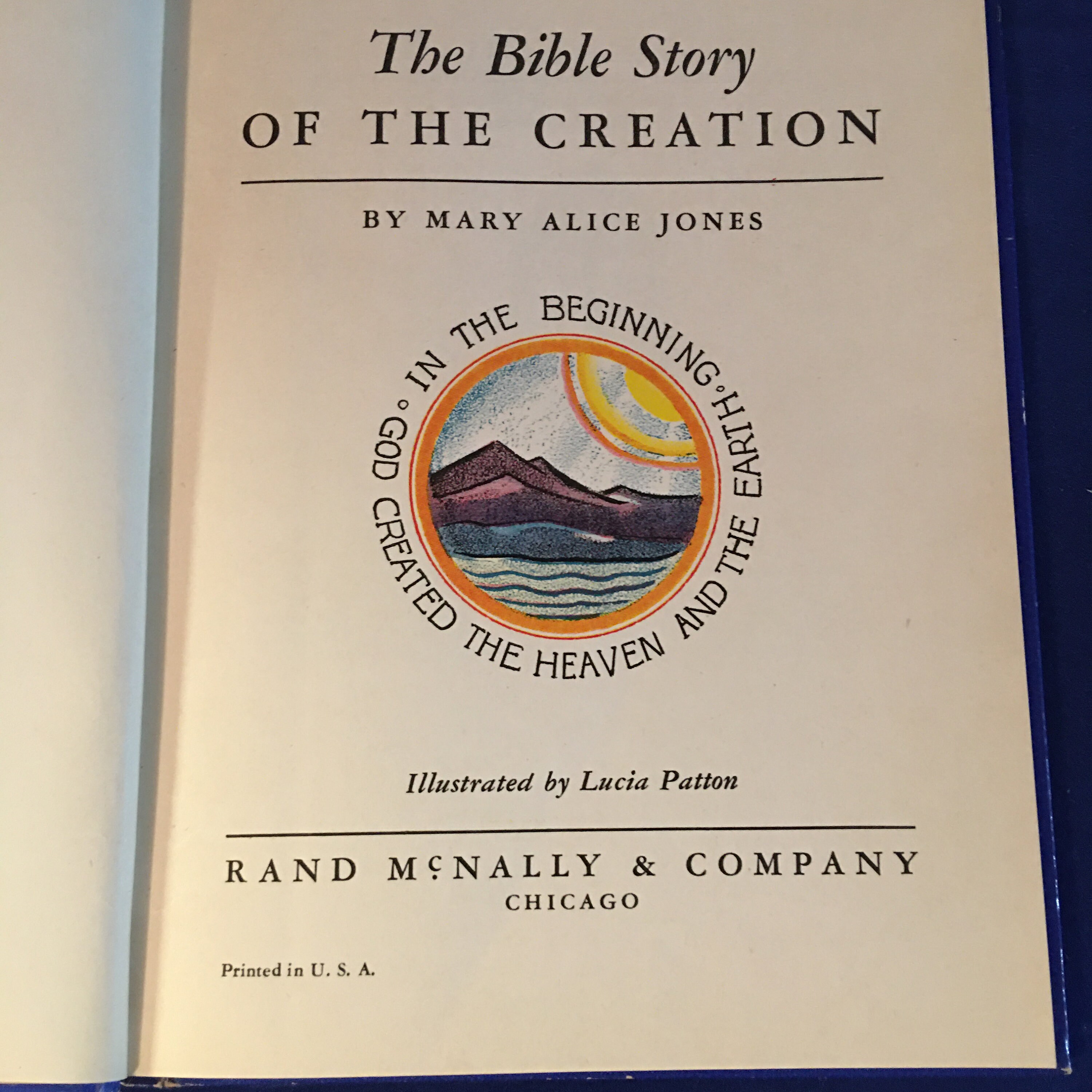 The Bible Story of the Creation Mary Alice Jones 1941 1st | Etsy