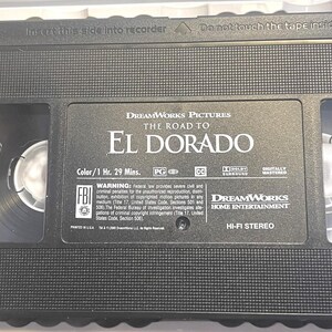 The Road To, El Dorado, VHS, 2000, Clam Shell - Etsy