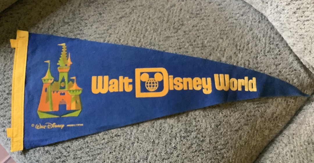 Vintage 1970s Walt Disney World Pennant Walt Disney - Etsy