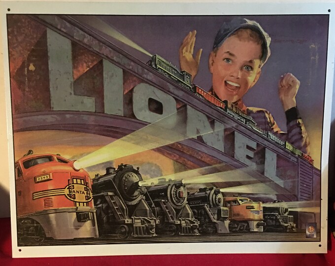 Vintage 12.5" X 16" LIONEL Trains Tin Sign Engine Fleet Boy - Etsy