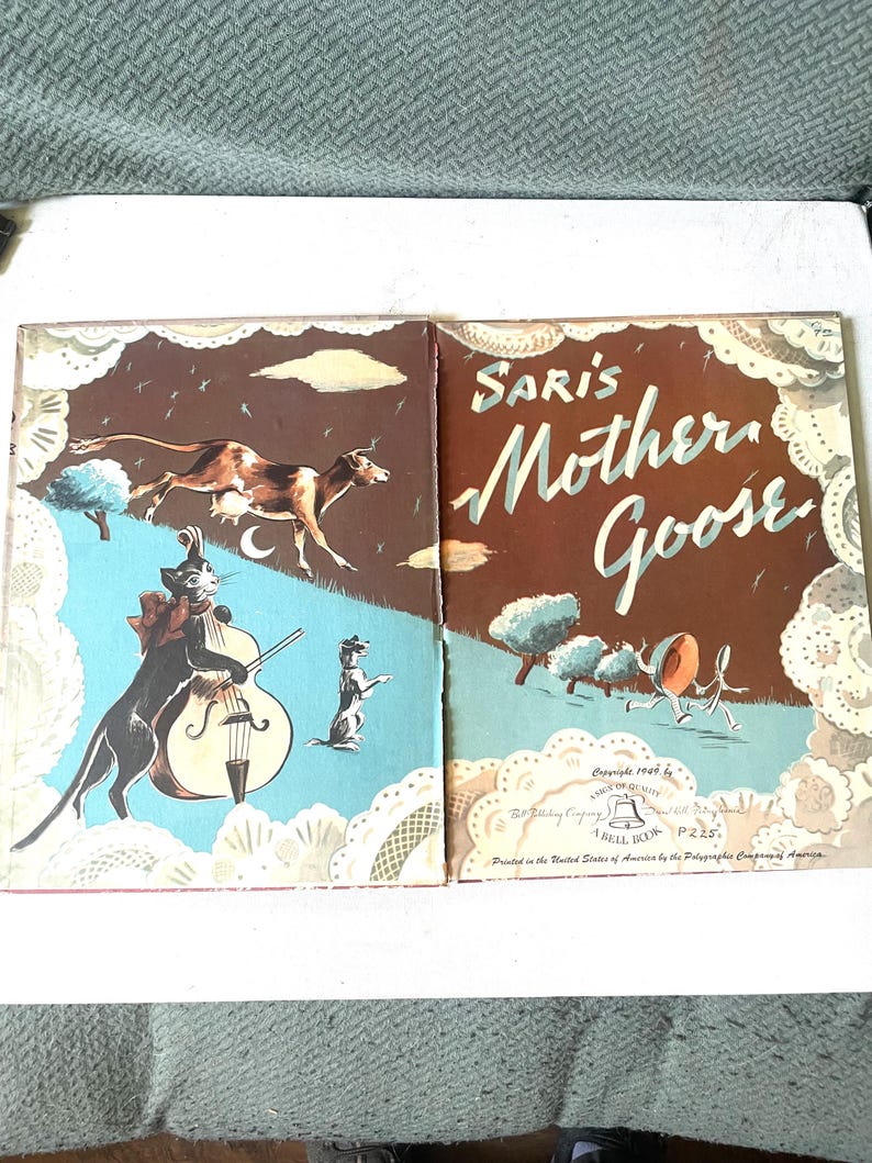 Vintage 1949 Saris Mother Goose Book - Etsy