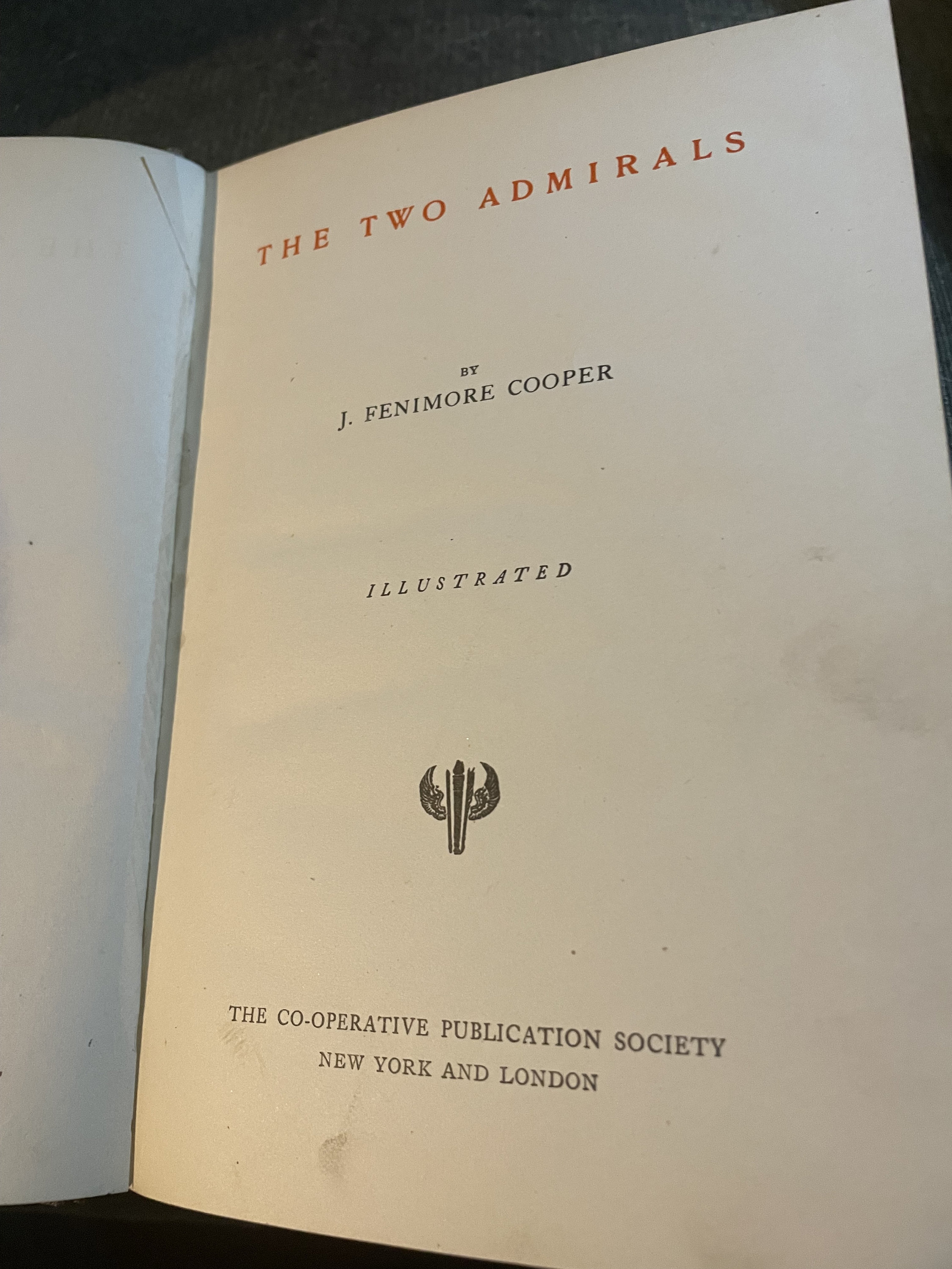 Antique the Two Admirals Book by James Fenimore Cooper 1900 - Etsy UK