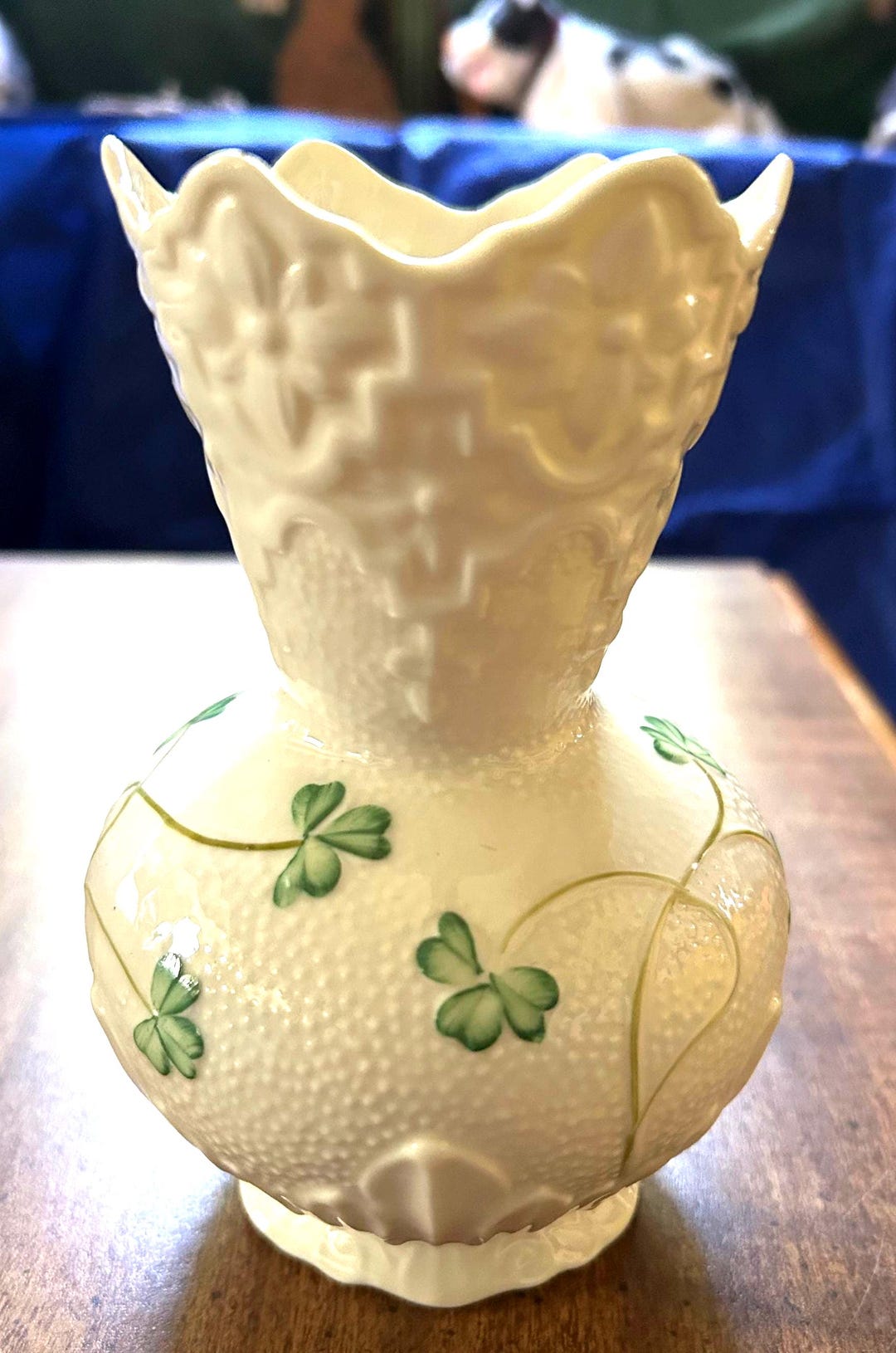 Vintage Belleek Bouquet Vase Wicklow Daisy Pattern Shamrocks - Etsy